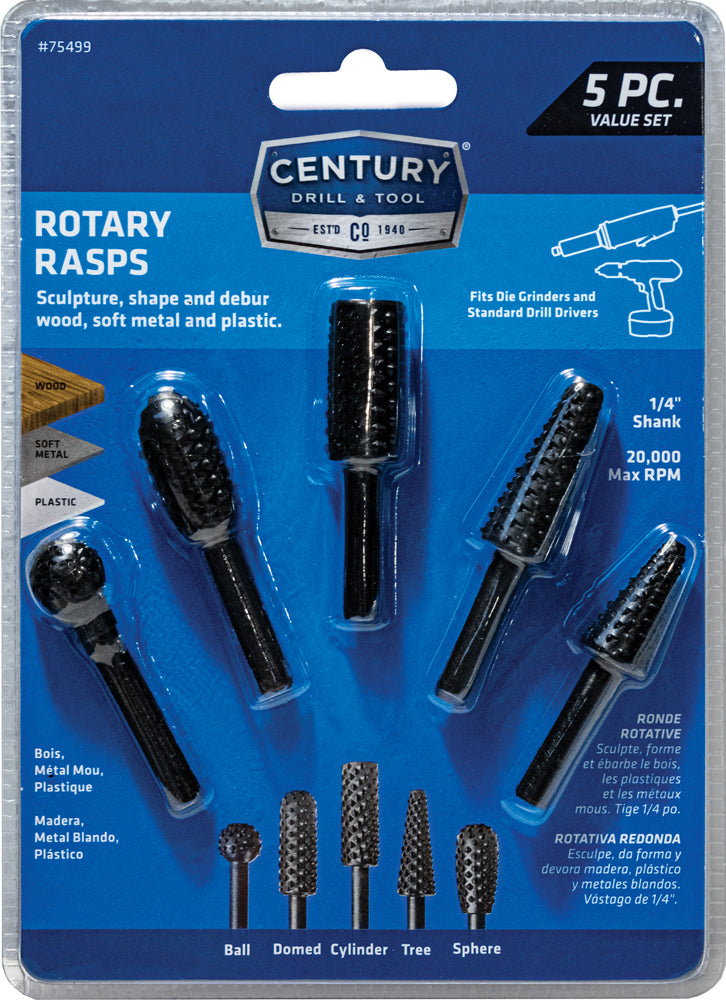 Century Drill & Tool 5 Piece Rotary Rasp Set - Pontotoc, MS - Moore's ...